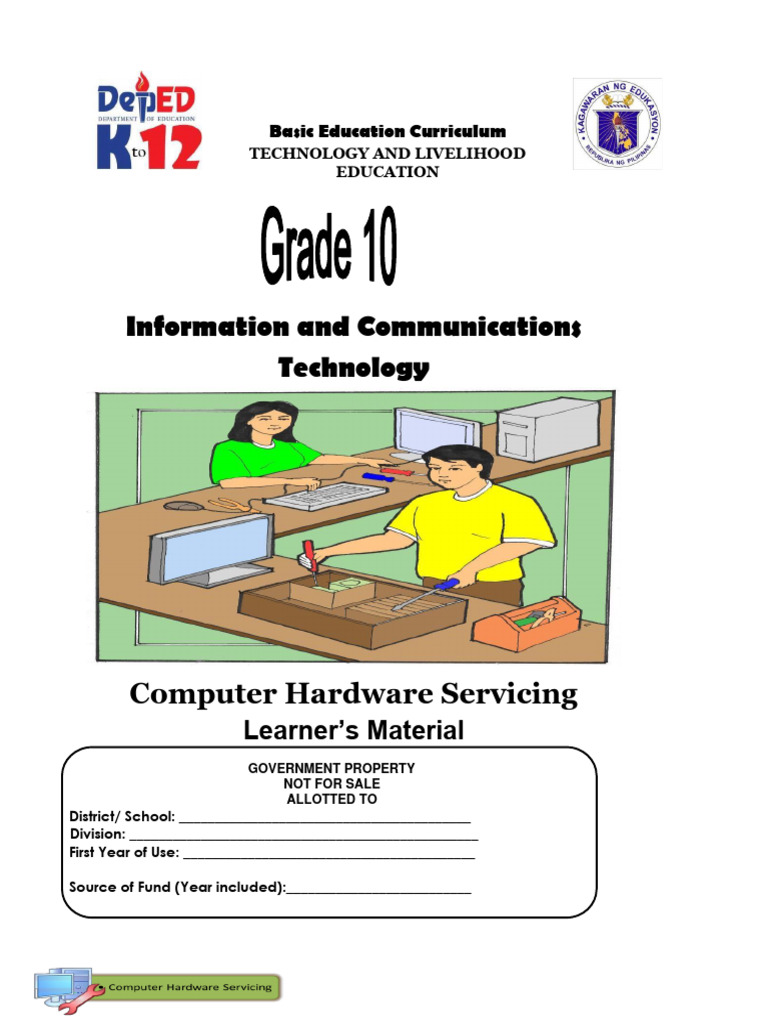 TLE ICT Computer Hardware Servicing LM Module 4th QUARTER M4 | PDF | Backup | Computing