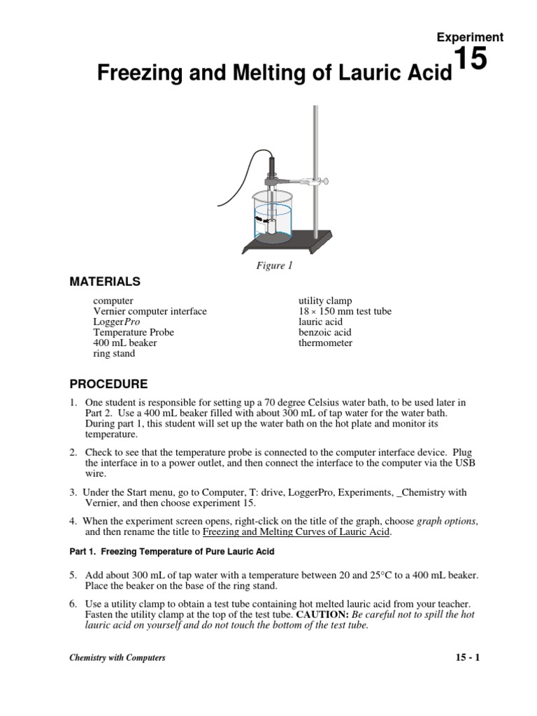 Lauric Acid Lab-1 | PDF | Temperature | Mean