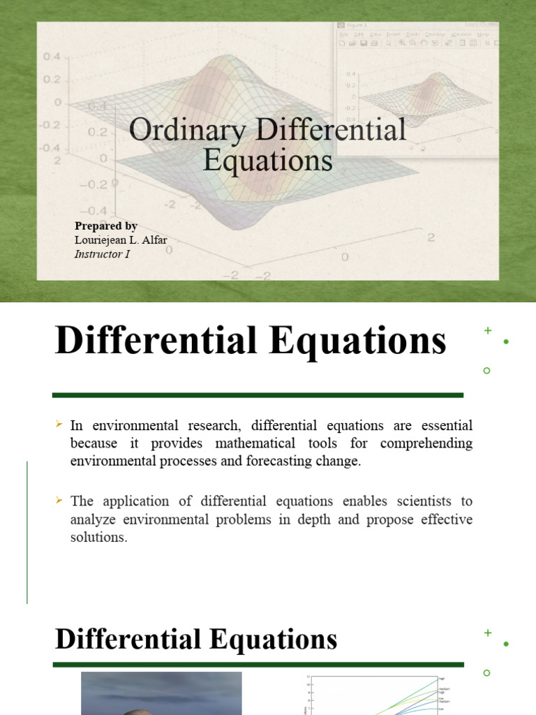 Envi Modeling Lecture Finals 1 | PDF | Differential Equations | Finite Difference
