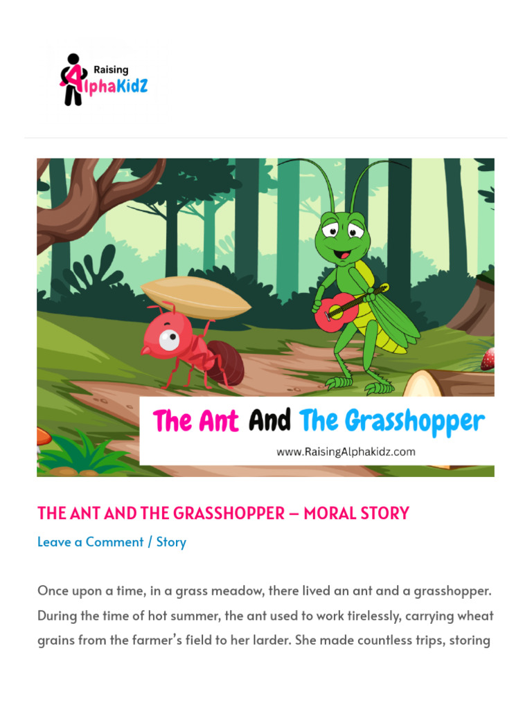 The Ant and The Grasshopper | PDF