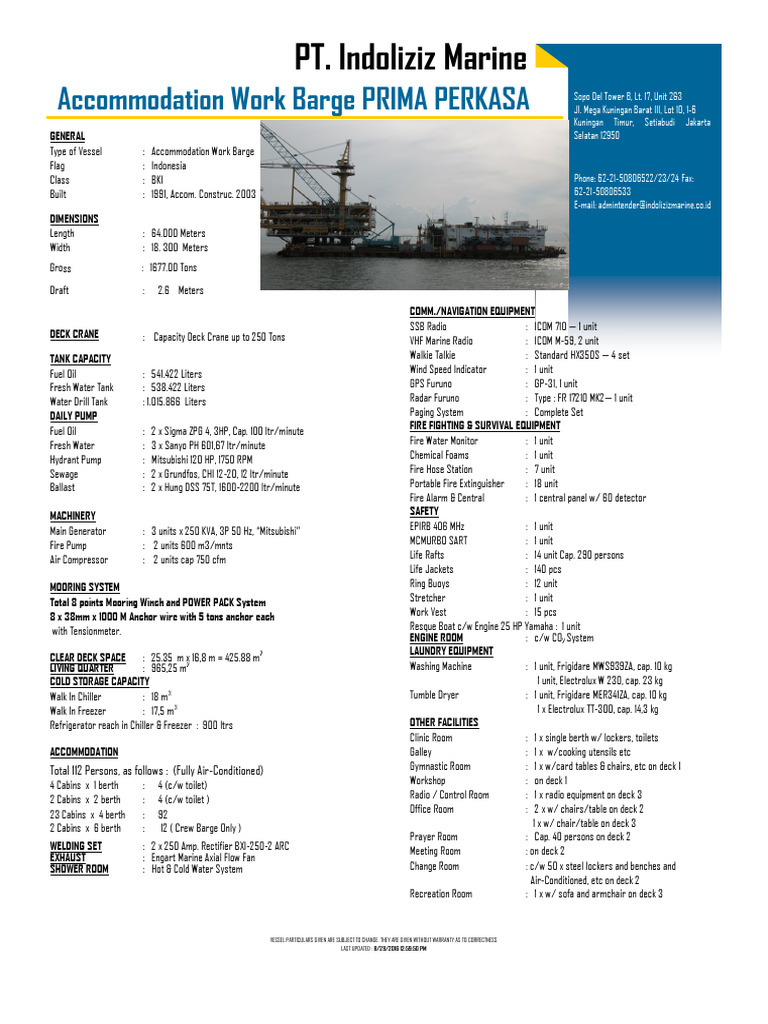 AWB. Prima Perkasa Cap 112 Pax | PDF | Refrigerator | Manufactured Goods