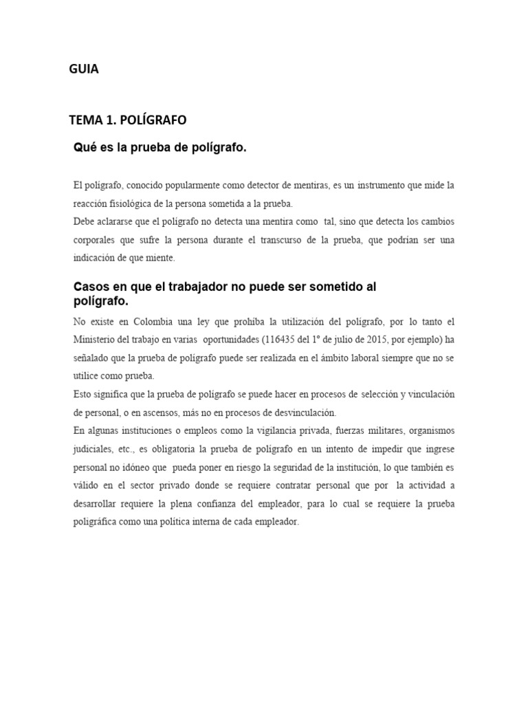 guia final 2024 | PDF | Polígrafo | Inteligencia