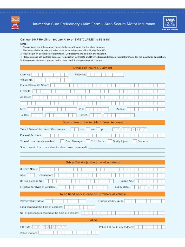R3 Auto Secure Claim Form cdf0776d75 | PDF | Business