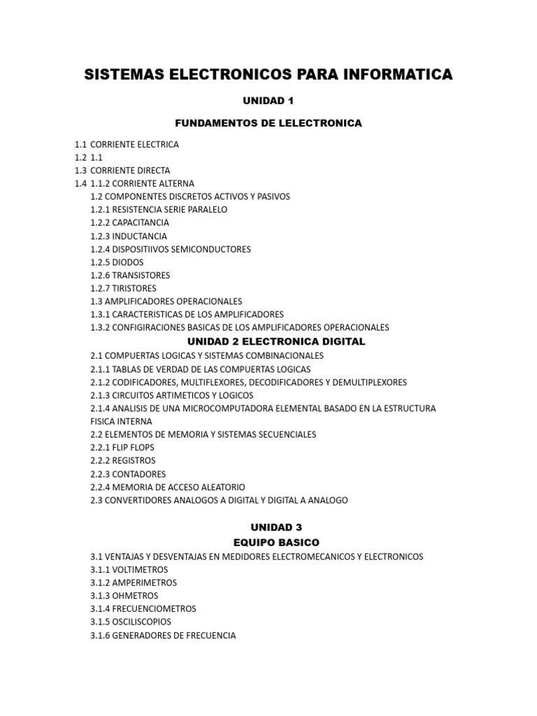 Temario Circuitos | PDF | Electrónica | Transistor