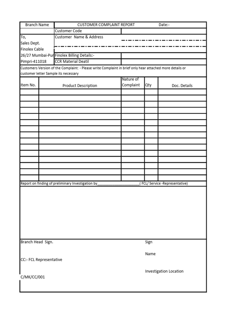 CCR Form | PDF