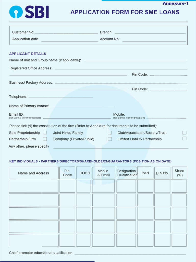 Revised SME Application Form | PDF | Banks | Mortgages
