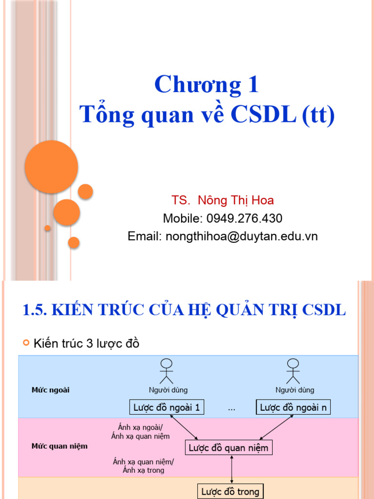 IS 301 - Co So Du Lieu - 2021 - Lecture Slides - 2 | PDF