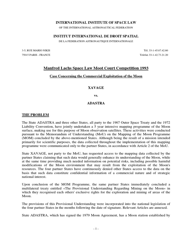 Prob 1993 | PDF | International Law | Moon