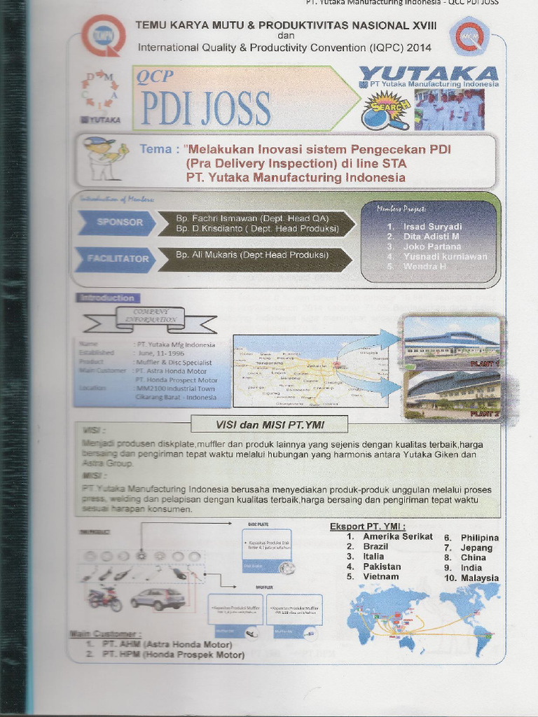 A8. QCC Pdi Joss - PT Yutaka Manf Indonesia | PDF