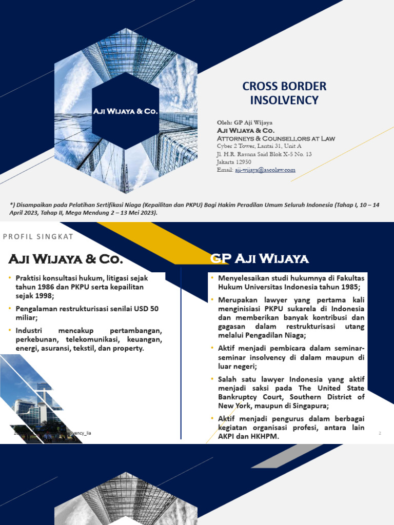Cross Border Insolvency_ Aji Wijaya | PDF