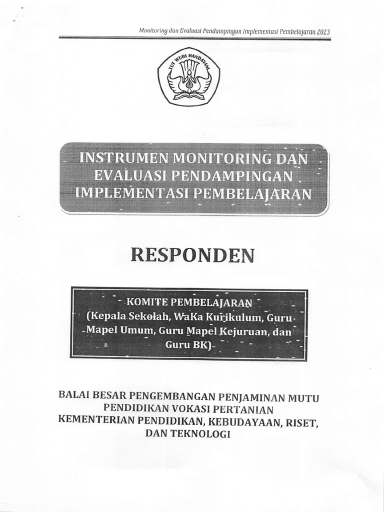 Instrumen Responden Pip | PDF