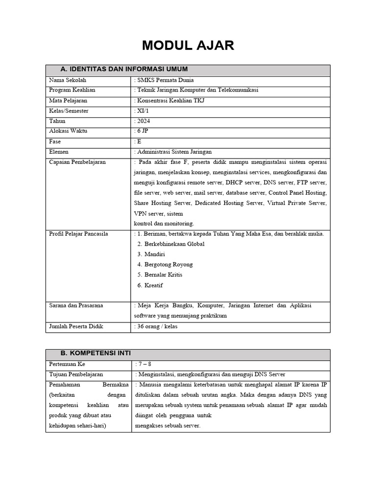MODUL AJAR ASJ Fahmi | PDF