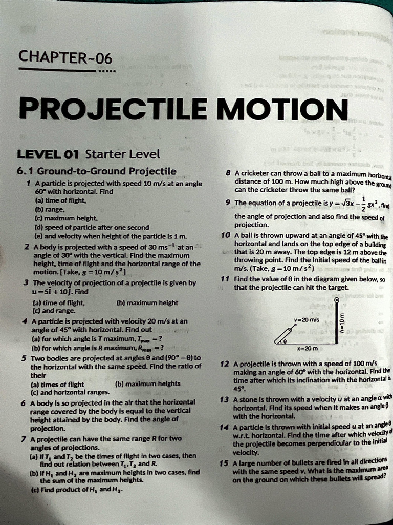 Projectile Motion JEE Navigator | PDF | Projectiles | Mechanics