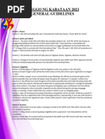 Batang Pinoy 2024 General Guidelines | PDF | Government