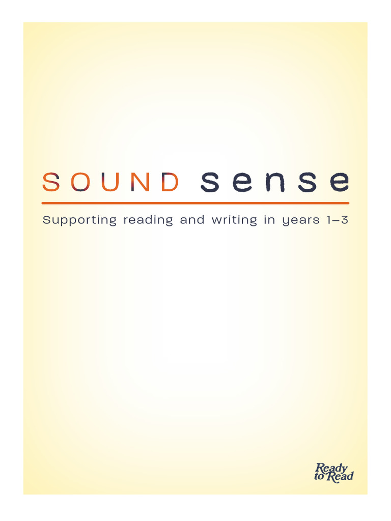 Sound Sense - Supporting Reading and Writing in Years 1-3 | PDF ...