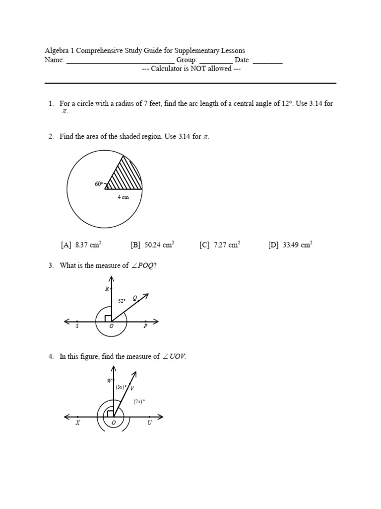 A1 Comp Supp Lessons | PDF | Trigonometric Functions | Numbers