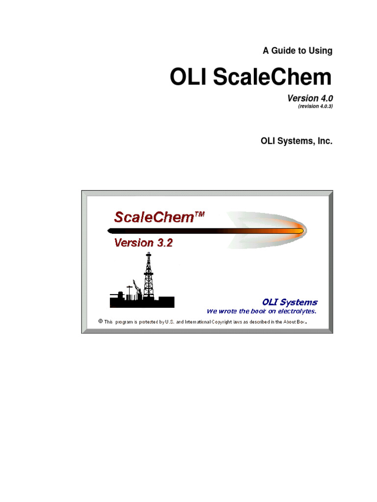 OLI ScaleChem User Guide Version 4.0 | PDF | Solubility | Ph