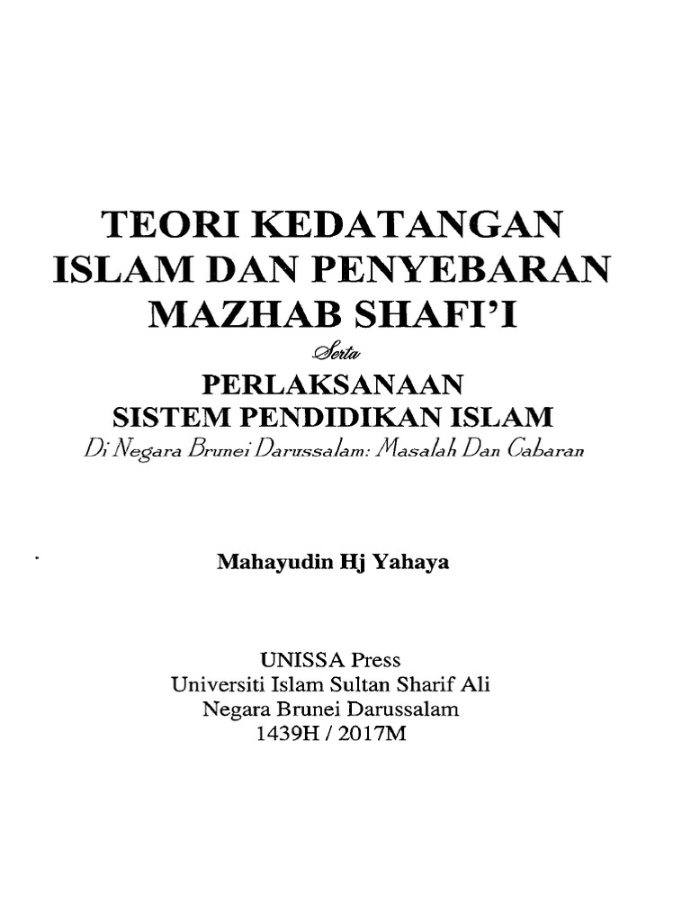 Teori Kedatangan Islam Dan Penyebaran Mazhab Shafi'i | PDF