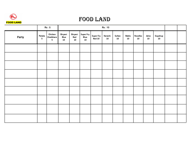 Order Sheet | PDF