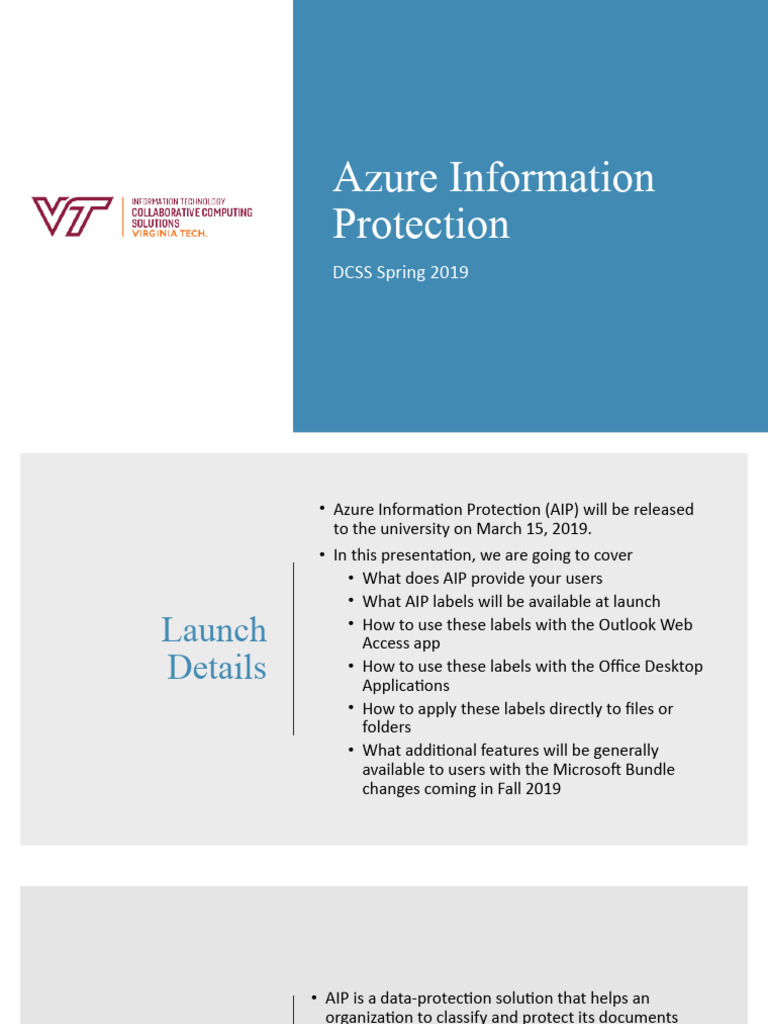 04-Azure Information Protection (AIP) - DCSS Spring 2019 | PDF ...