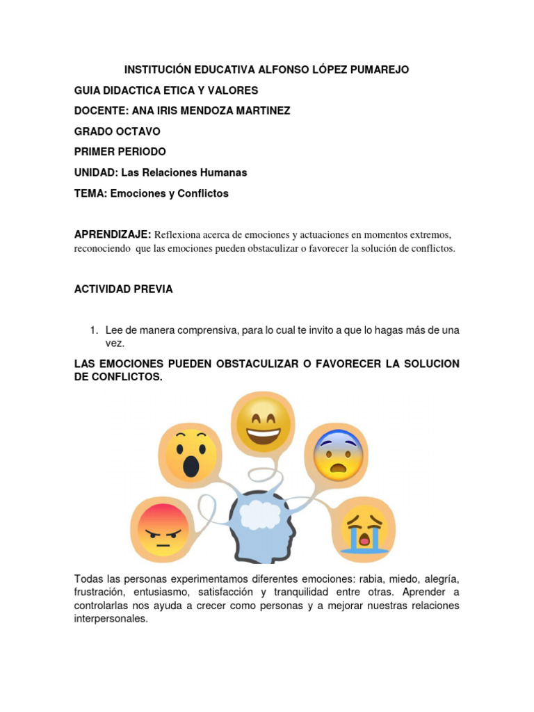 EMOCIONES | PDF | Las emociones | Temor