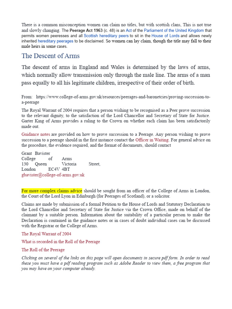 Dekator Thorpe DNA Statuatory Claim To Heirship - Peerage.nobility ...