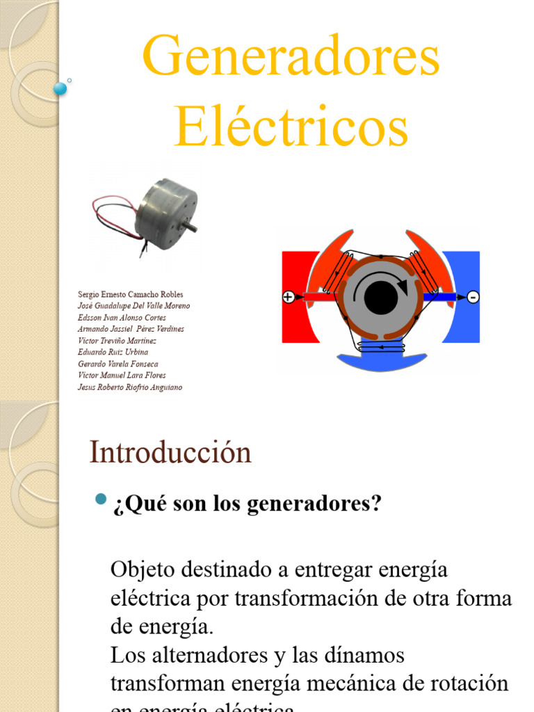 Generadores Eléctricos | PDF | Generador eléctrico | Electricidad