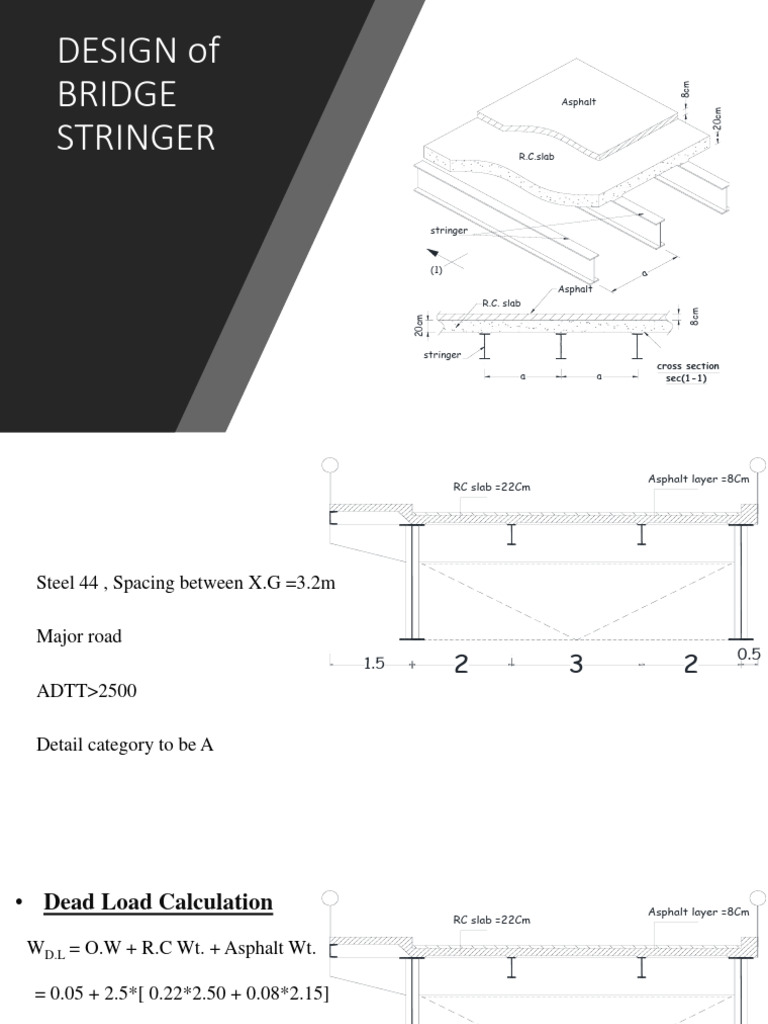03 BRIDGE Stringer Design | PDF | Structural Engineering | Civil ...