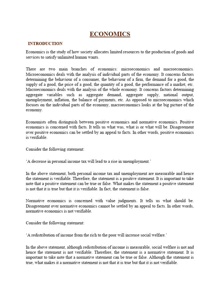 ECONOMICS | PDF | Economics | Gross Domestic Product