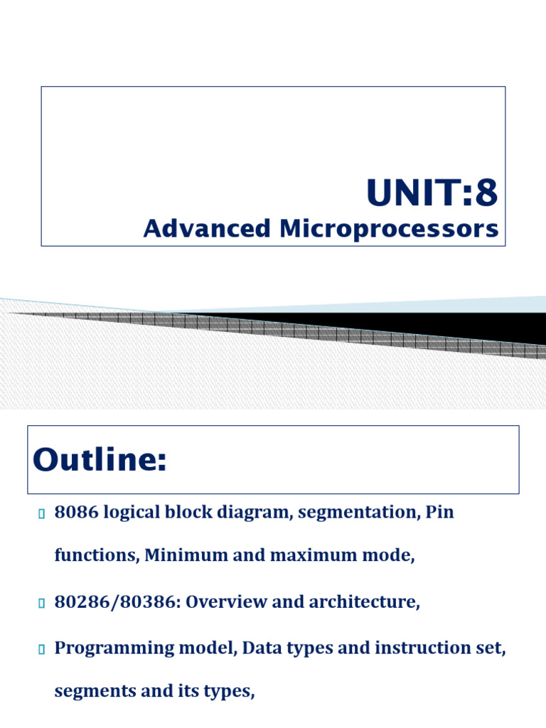 UNIT 8 Advanced Microprocessors | PDF | Central Processing Unit | Input/Output