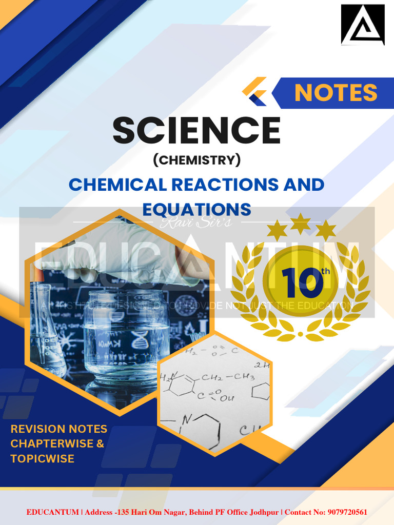 Chapter 1. Chemical Reactions and Equations | PDF | Chemical Reactions ...