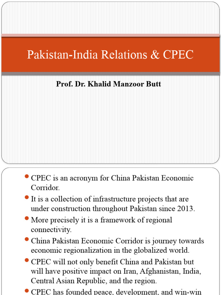 Pakistan-India Relations & CPEC | PDF | Pakistan | Government