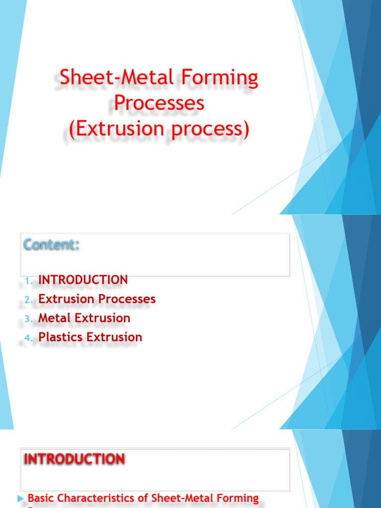 Extrusion Process | PDF | Extrusion | Sheet Metal