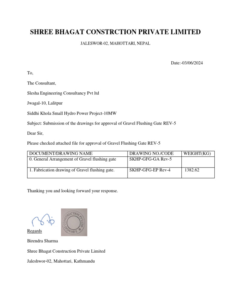 SKHPP Gravel Flushing Gate (Combine All) | PDF | Sustainable Energy ...