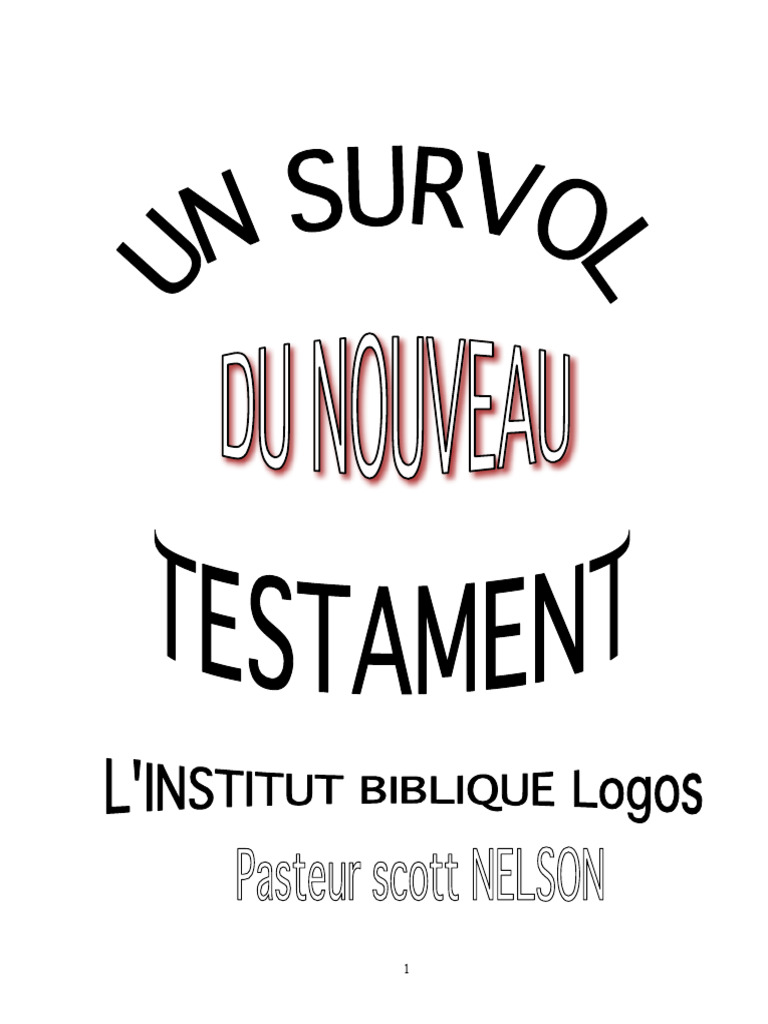 Survol du Nouveau Testament | PDF | Épître aux Romains | Évangile selon ...