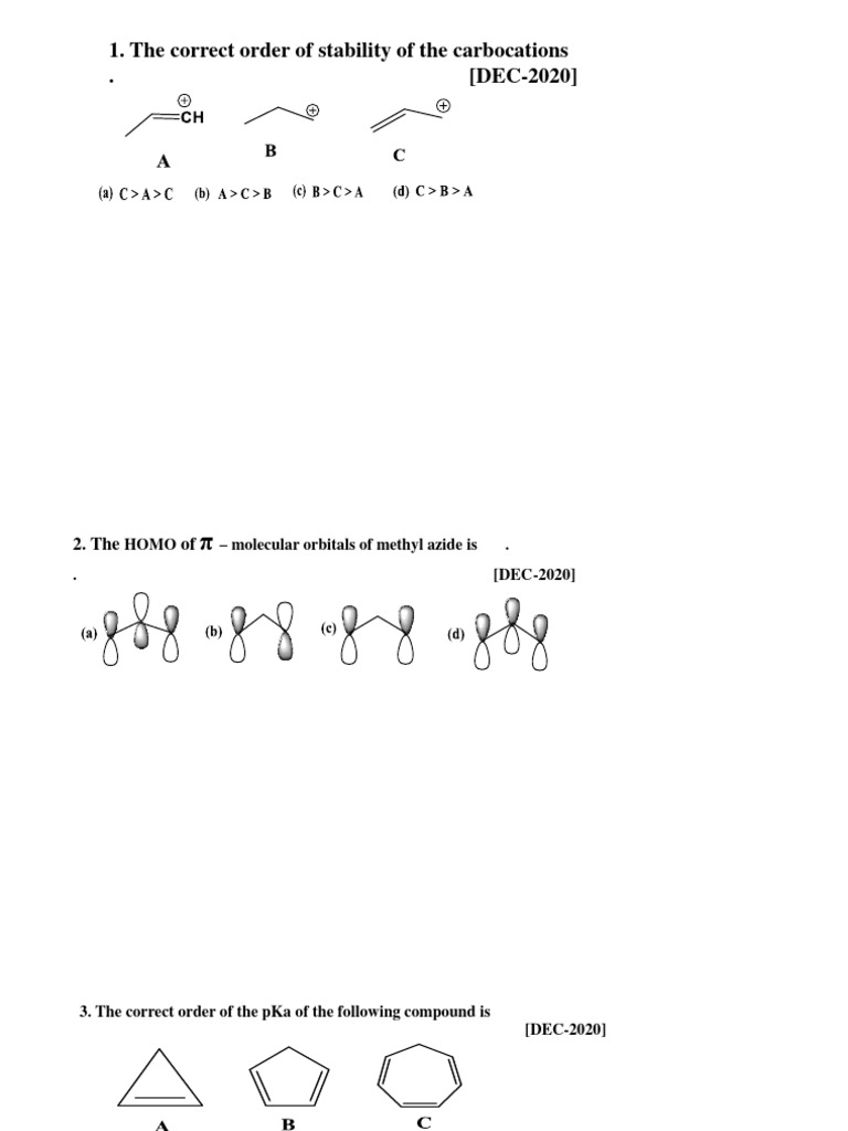 Goc Net Pyq | PDF | Aromaticity | Acid Dissociation Constant