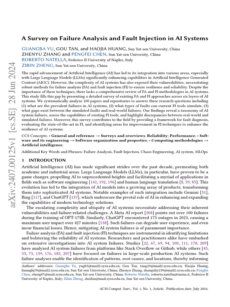 AI Systems: Failure Analysis & Fault Injection | PDF | Artificial Intelligence | Intelligence ...