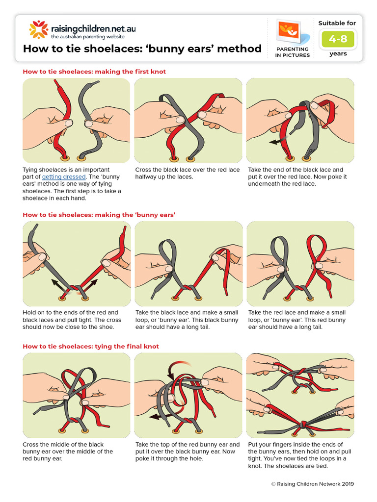 Bunny Ears Method for Tying Shoes | PDF