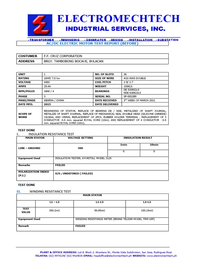 (7.5kw ,10HP) AC MOTOR | PDF | Electric Motor | Insulator (Electricity)