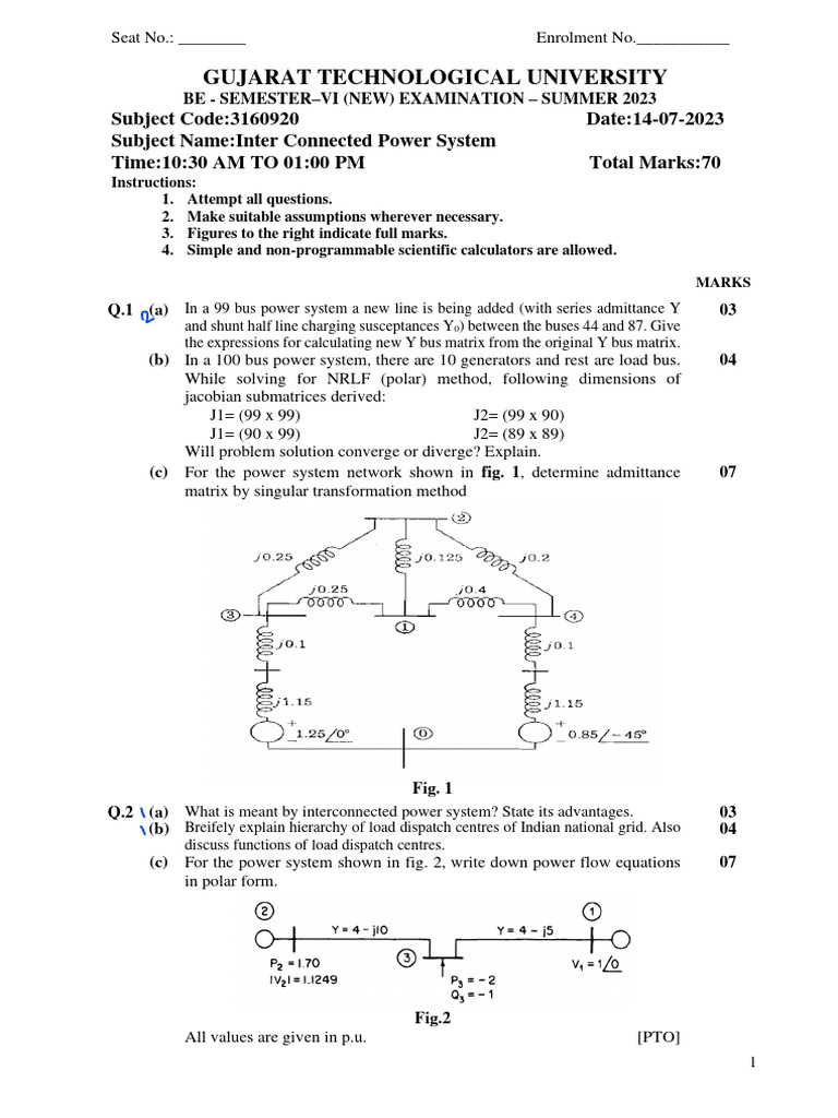 Gtu Electrical 3160920 Summer 2023 | PDF | Electric Generator ...