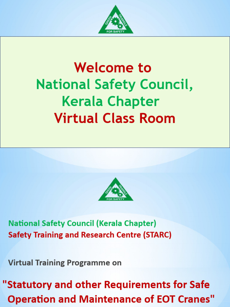EOT NSC, KC, Virtual Training | PDF | Crane (Machine)