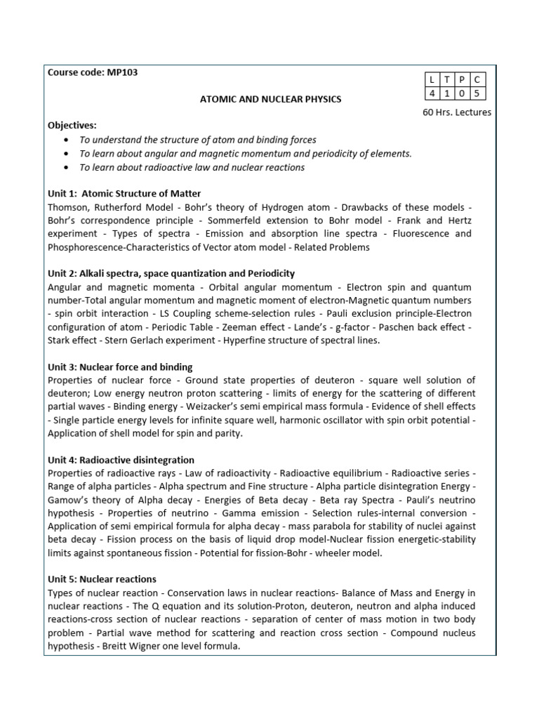 MP 7 | PDF | Nuclear Physics | Atoms