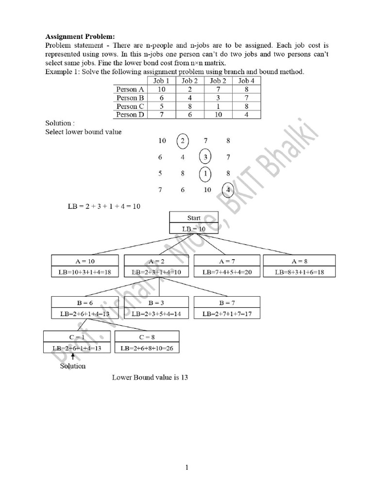 Assignment Problem Pdf 8844