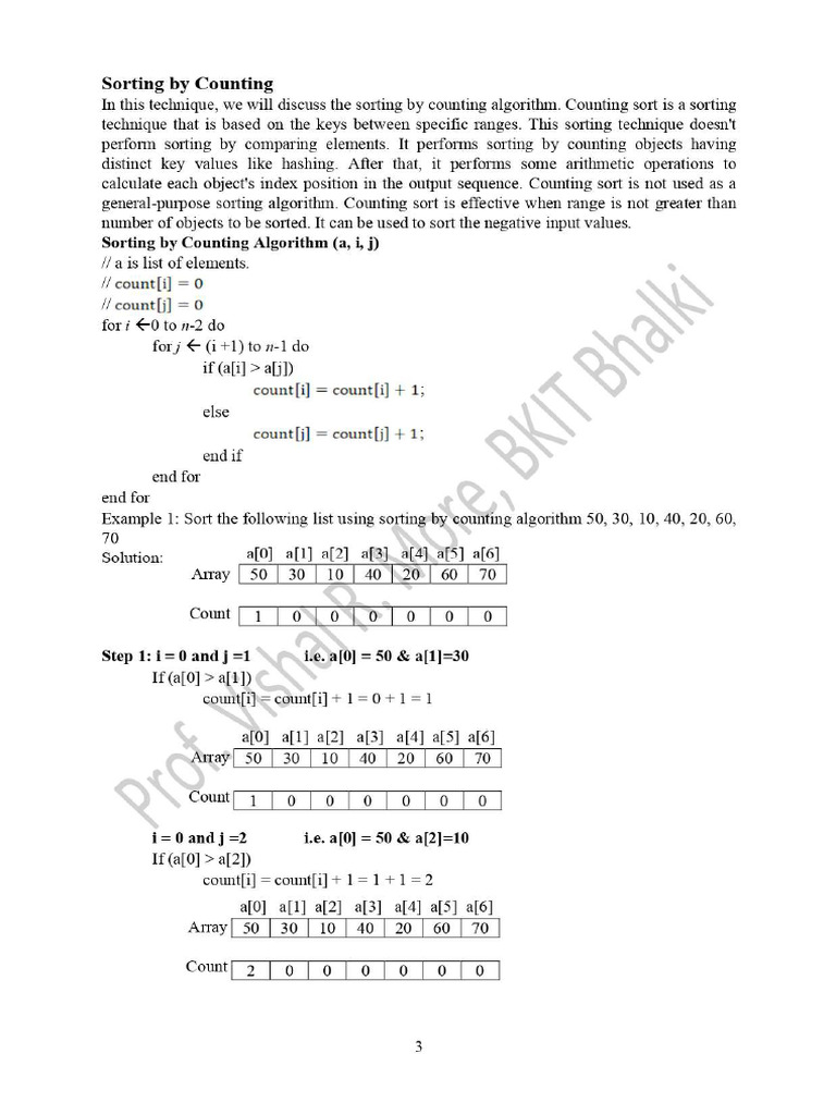 Sorting by Counting | PDF