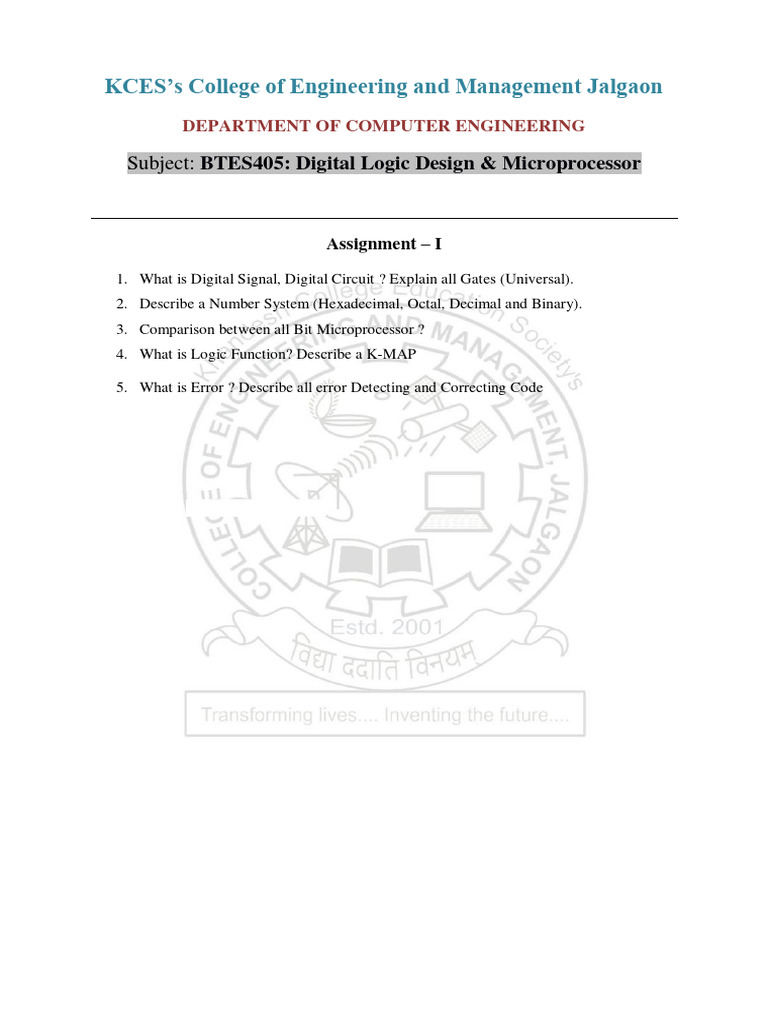 DLDM Assignment - Tutorial - QB - MCQ - (DIV B) | PDF | Logic Gate | Electronic Circuits