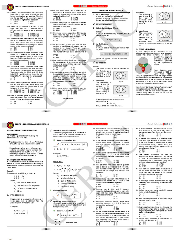 Algebra 4 - Discrete Math | PDF | Mathematics | Discrete Mathematics