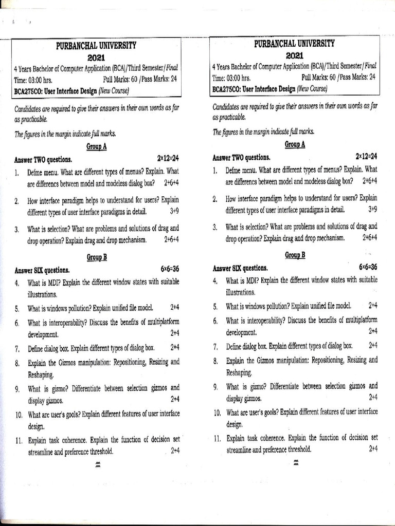 Pu 2021 - Bca Iii | PDF