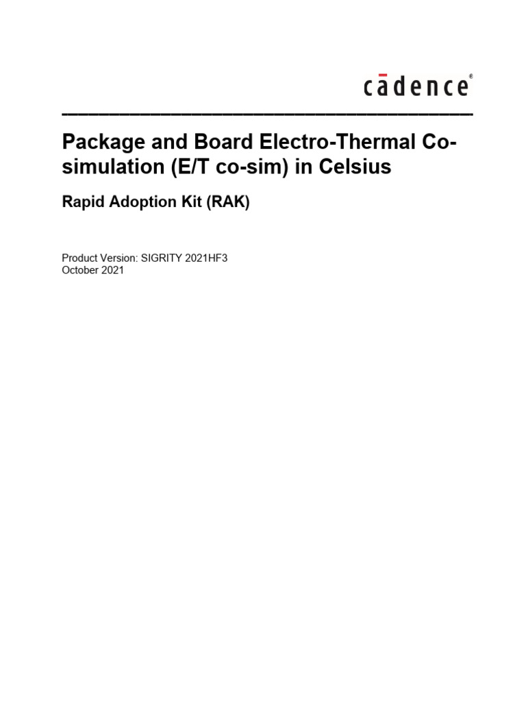 Celsius Package PCB ET CoSim | PDF | 3 D Computer Graphics | Simulation Celsius Package PCB ET CoSim | PDF | 3 D Computer Graphics | Simulation