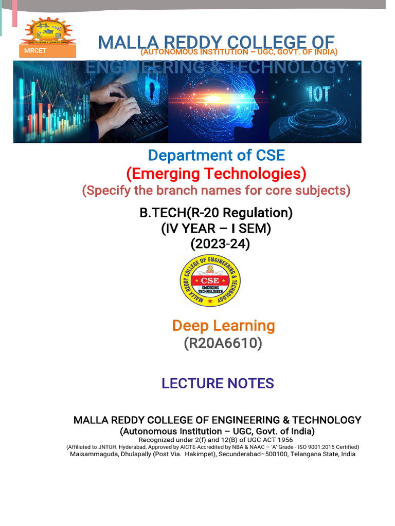 Deep Learning | PDF | Artificial Neural Network | Deep Learning