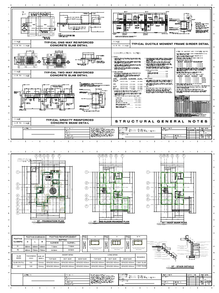 ST Plans Sample Btech 313 | PDF | Architectural Elements | Structural ...